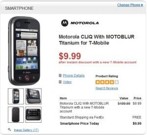 Motorola Cliq On The Cheap (Very Cheap) - TmoNews