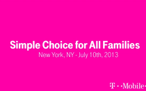Video: T-Mobile Exec Announces Simple Choice Family Plan With No Credit ...