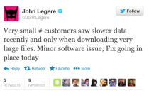 Slow data speed problem confirmed as "minor software issue", fix coming ...