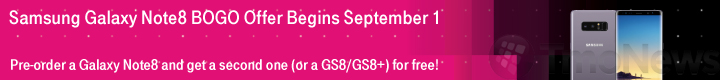 T-Mobile Galaxy Note 8 BOGO deal launching September 1, leak shows ...