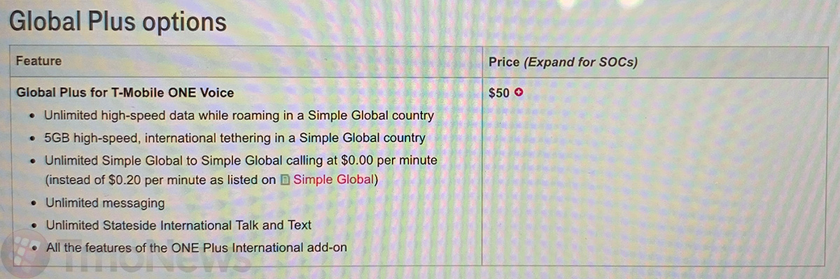 T-Mobile launching Global Plus add-on on November 9, leaked document ...