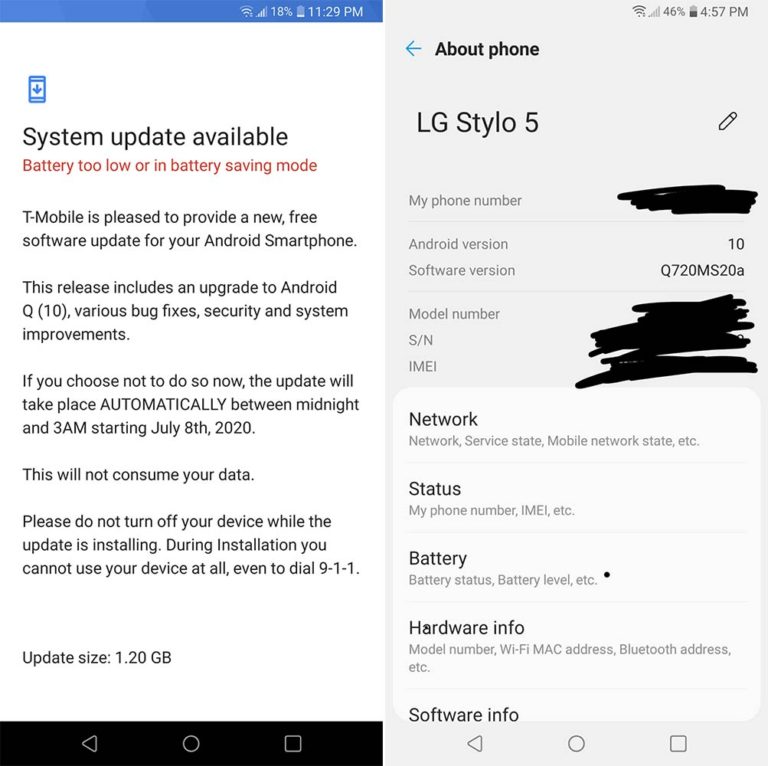 LG Stylo 5 getting Android 10 update on T-Mobile and Metro - TmoNews