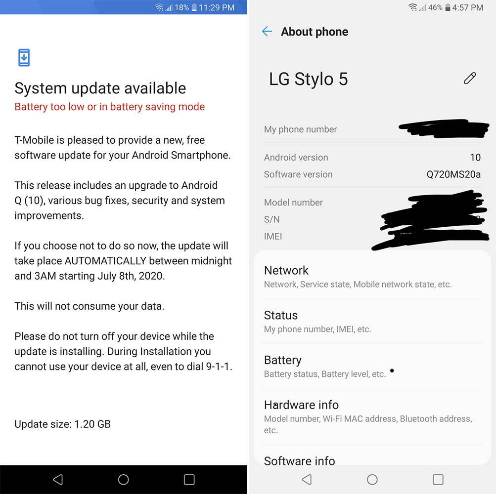 LG Stylo 5 getting Android 10 update on T-Mobile and Metro - TmoNews
