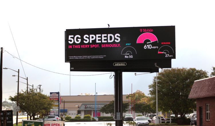 T-Mobile has a new live speed-test billboard in VA - TmoNews